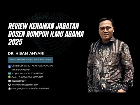 Review Pengajuan Kenaikan JAD LK dan GB rumpun ilmu Agama Periode Tahun 2025, Kemenag RI