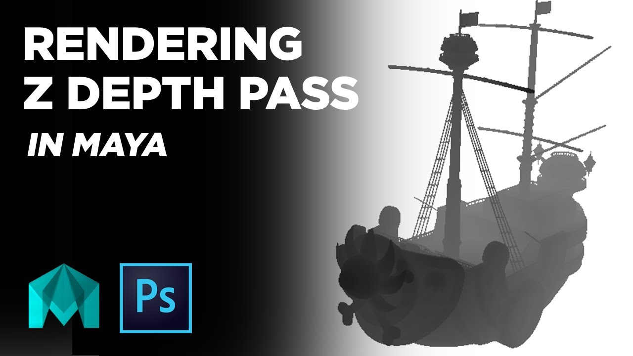 How To Render Z Depth Pass [AOV] in Maya - Tutorial