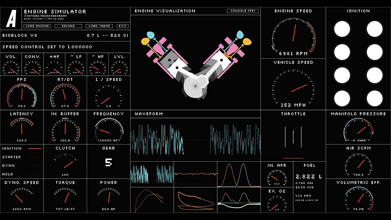 8L V8 Simulation