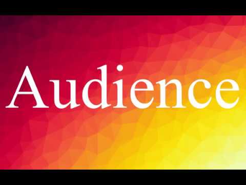EnglishVocabulary #278: Words with Examples Improve your English ! (Audience)