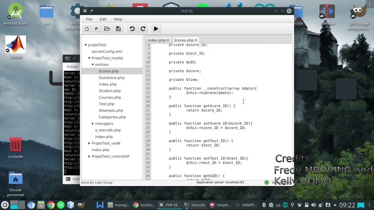 PHP Code Generator (Entity classes + Managers with CRUD operations from database) and Code Editor