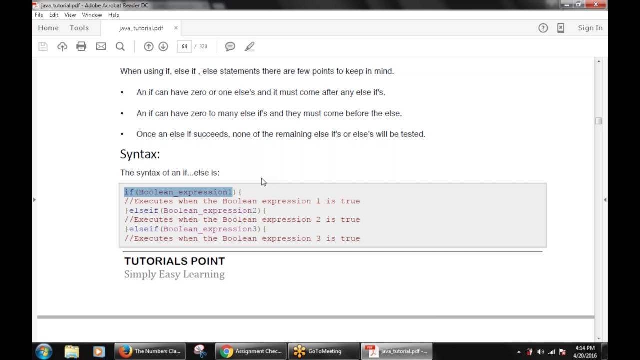 Programming in Java : Chapter-10 Java Decision Making ( if Statement)