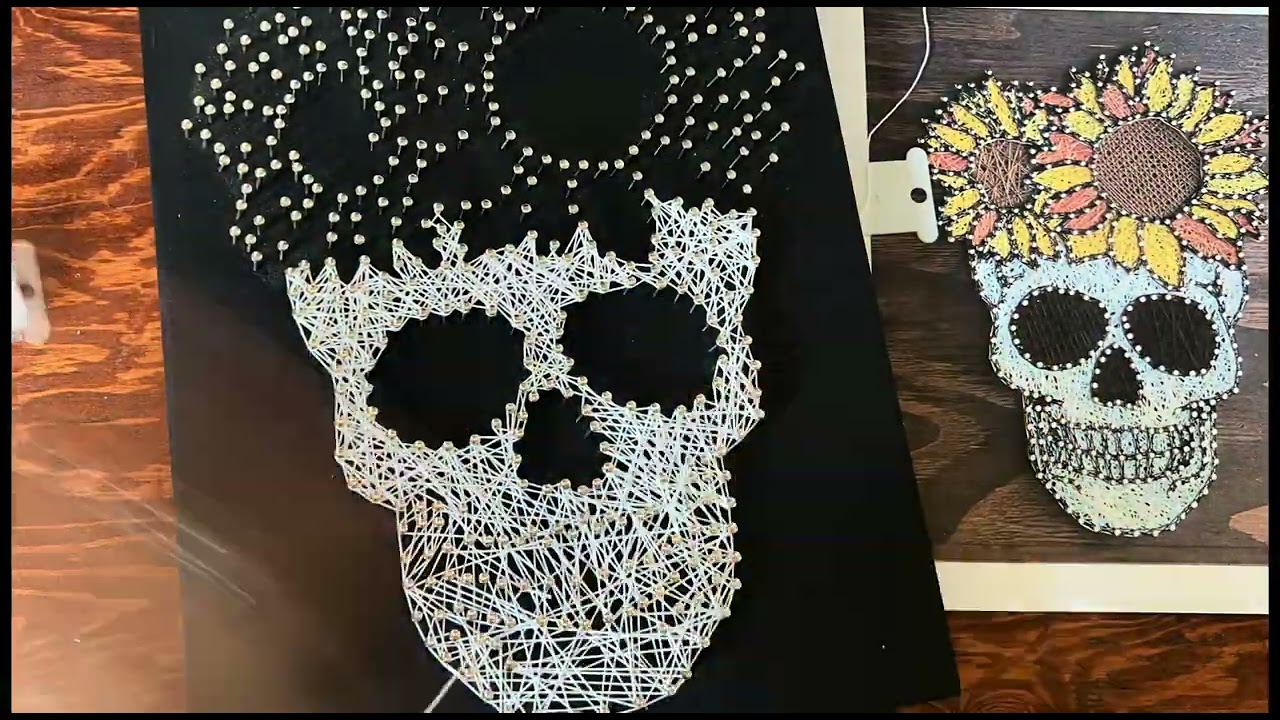 Sunflower Skull String Art DIY Tutorial