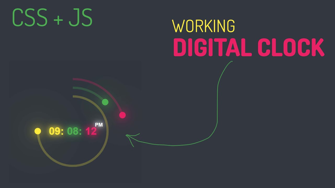 Amazing Working Digital Clock using Html CSS SVG & Javascript 02