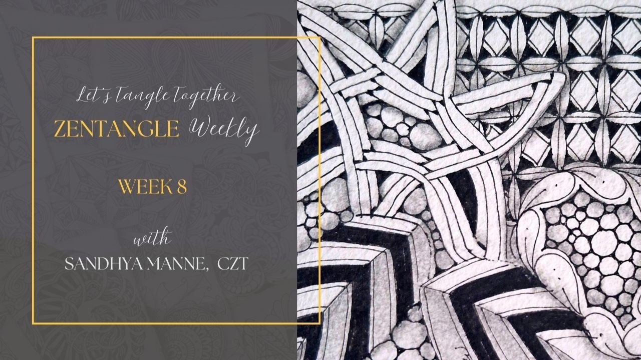 AURAKNOT Tangle Tutorial | Week 8 - Zentangle Weekly 2026