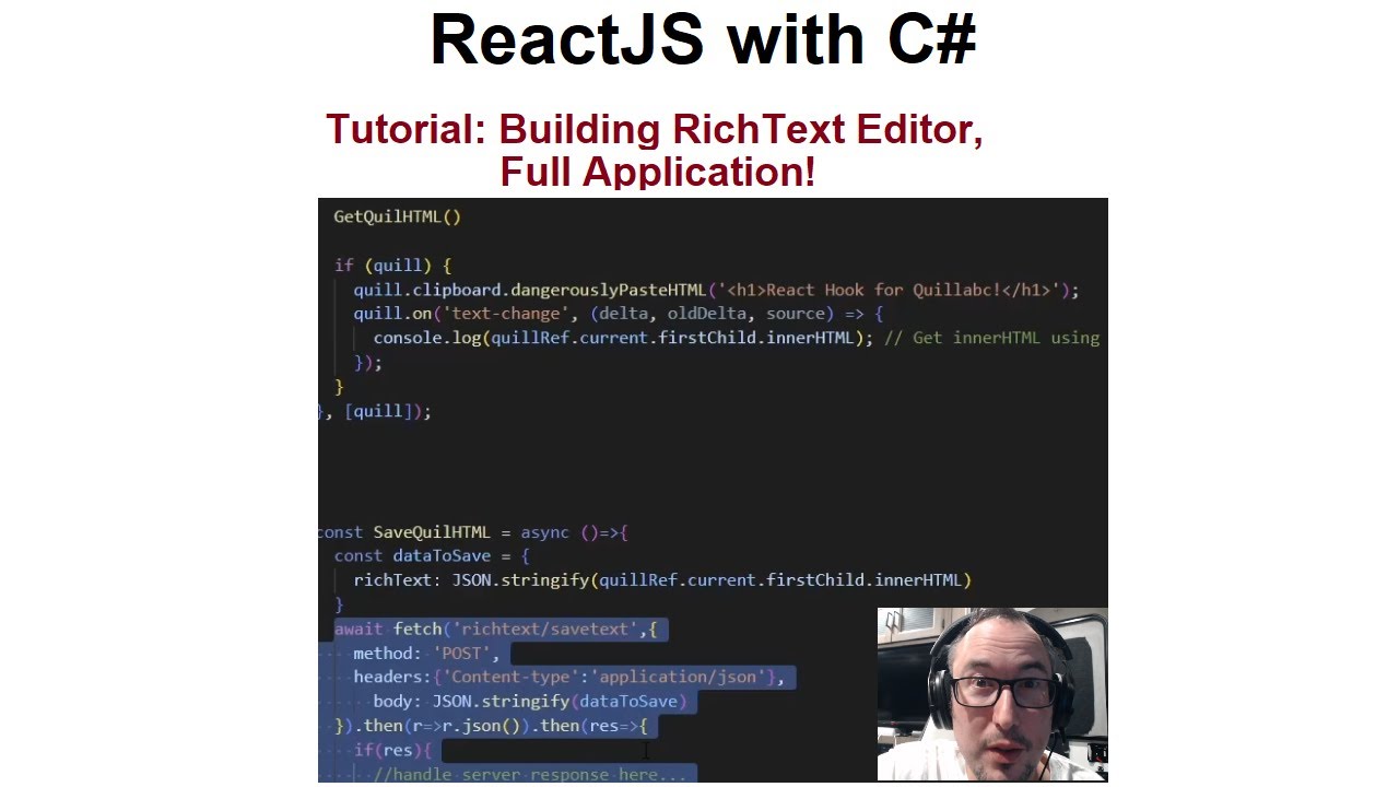 DotNet 6 + ReactJS, build a Rich Text Editor [Step by Step] (with QuillJS)