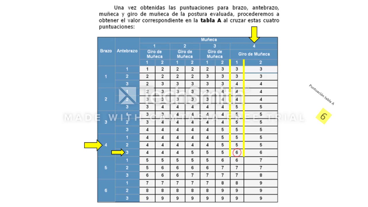 Evaluación Ergonómica con método RULA