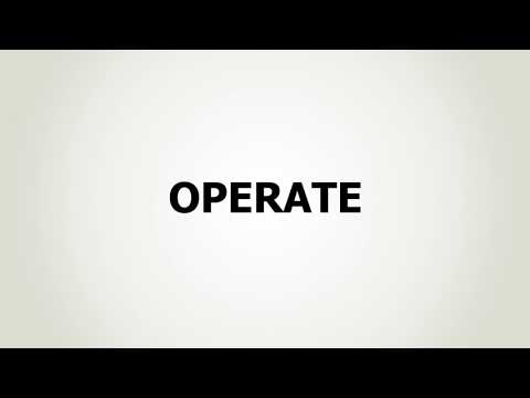 How to Pronounce Operate