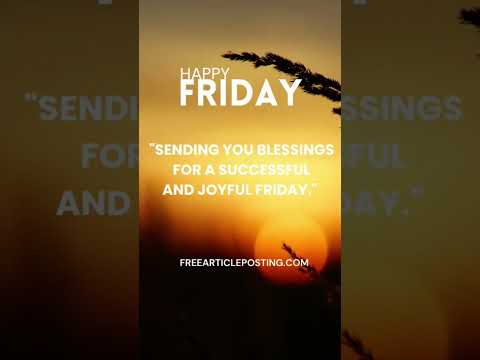 Good Morning Happy Friday Blessings and Prayers