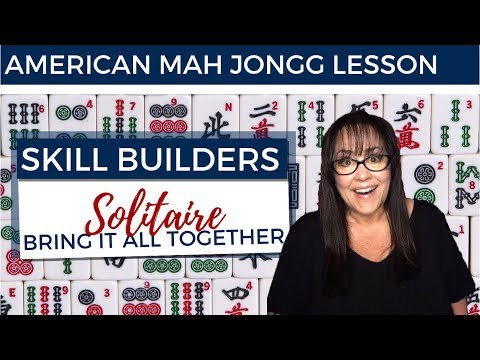 American Mah Jongg Lesson Skill Builder Solitaire (mock card)
