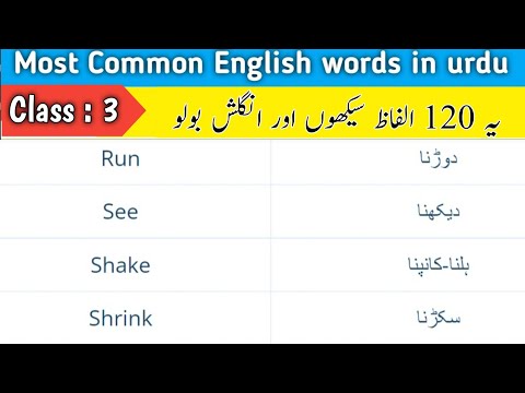 Most common english words used in daily life with Urdu meaning | Learn daily use English words