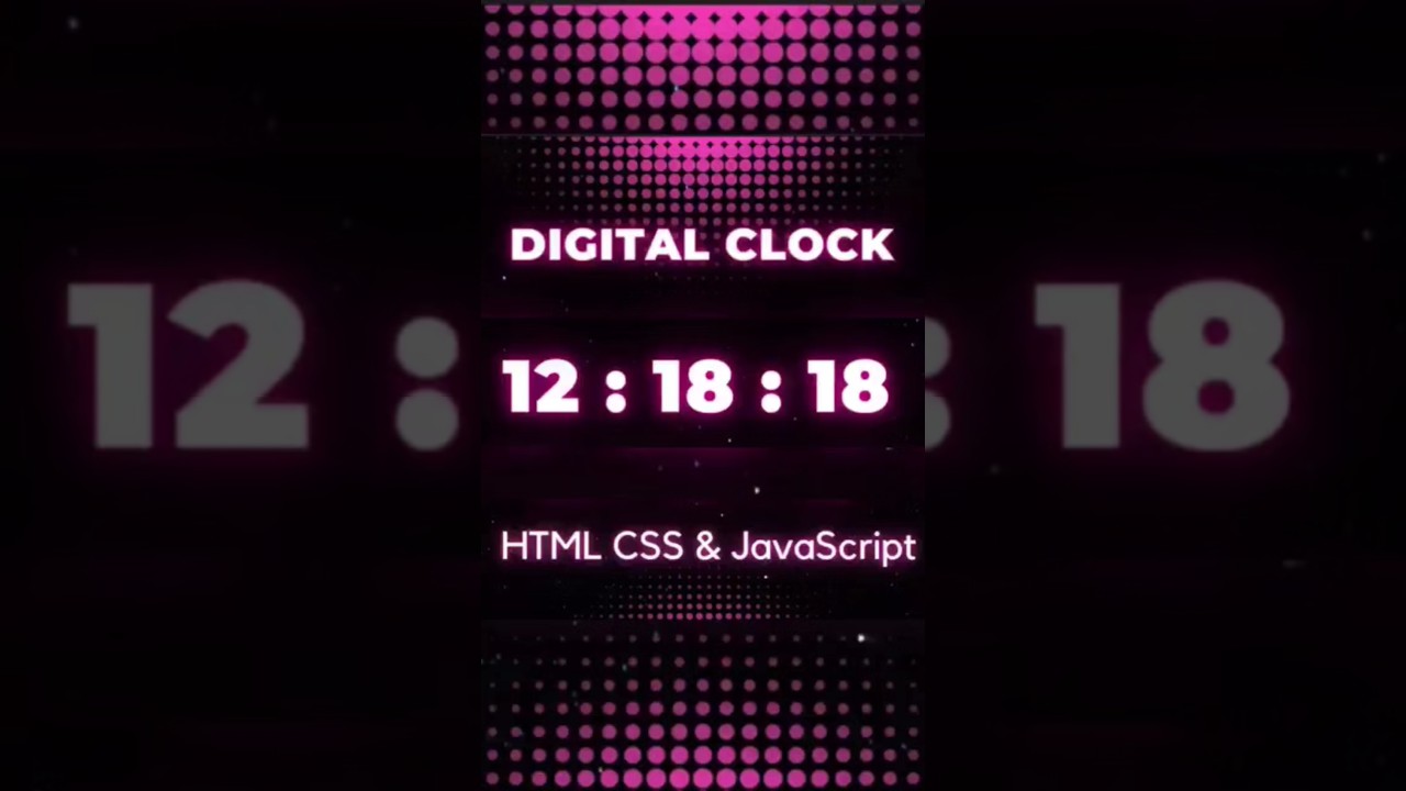 Make a Real-Time Digital Clock with HTML CSS JavaScript 🔥