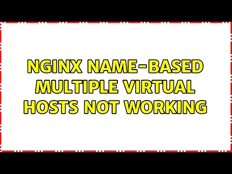 nginx name-based multiple virtual hosts not working