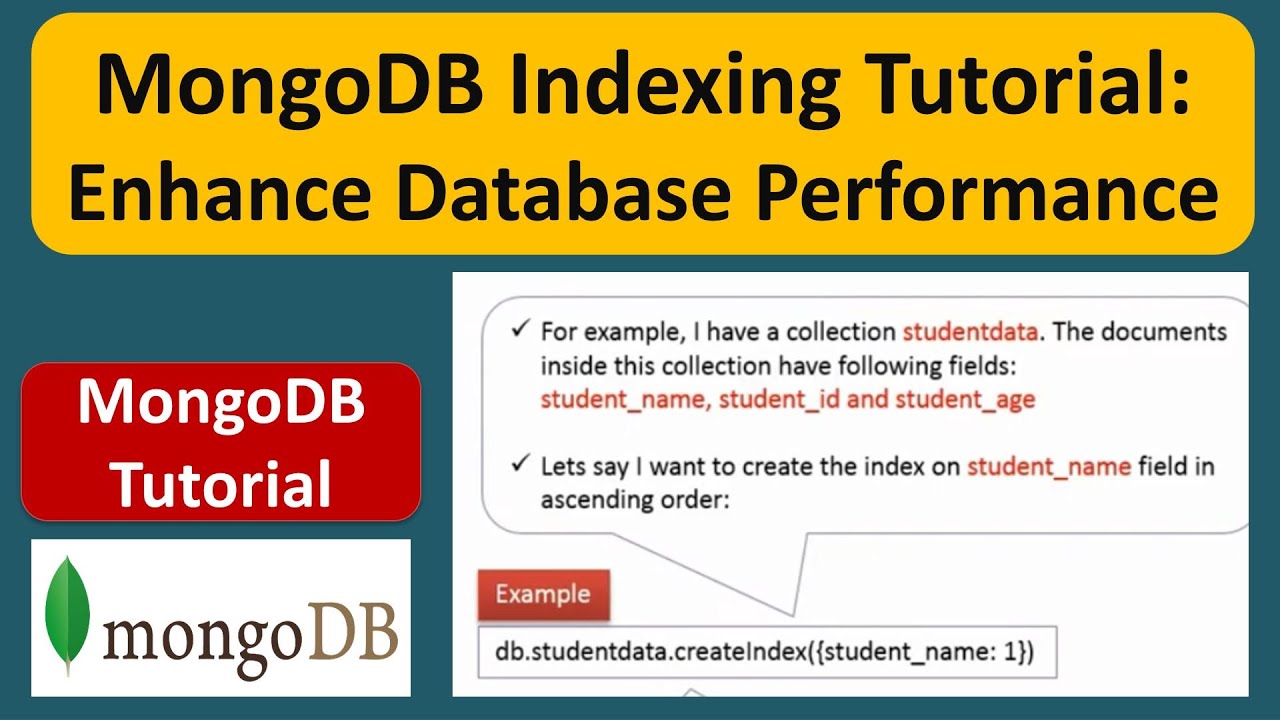 MongoDB Indexing Tutorial: Enhance Database Performance | Indexing in MongoDB | MongoDB Tutorial