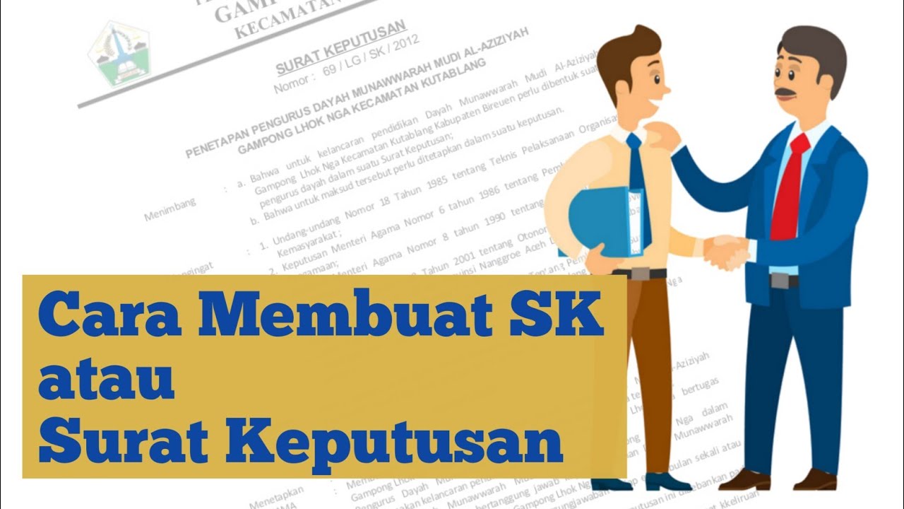 FORMAT AND USE OF SK OR DECISION LETTER