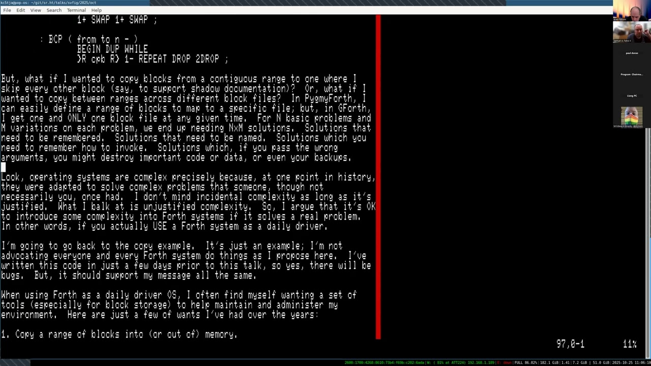 Command-Line Tooling in Forth -- Samuel Falvo II -- 2025-10-25