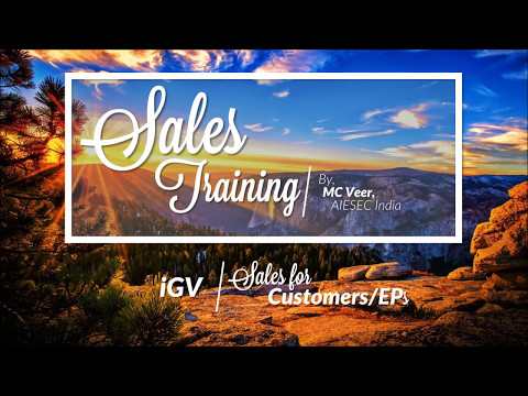 Sales for Incoming Global Volunteer: Part 2