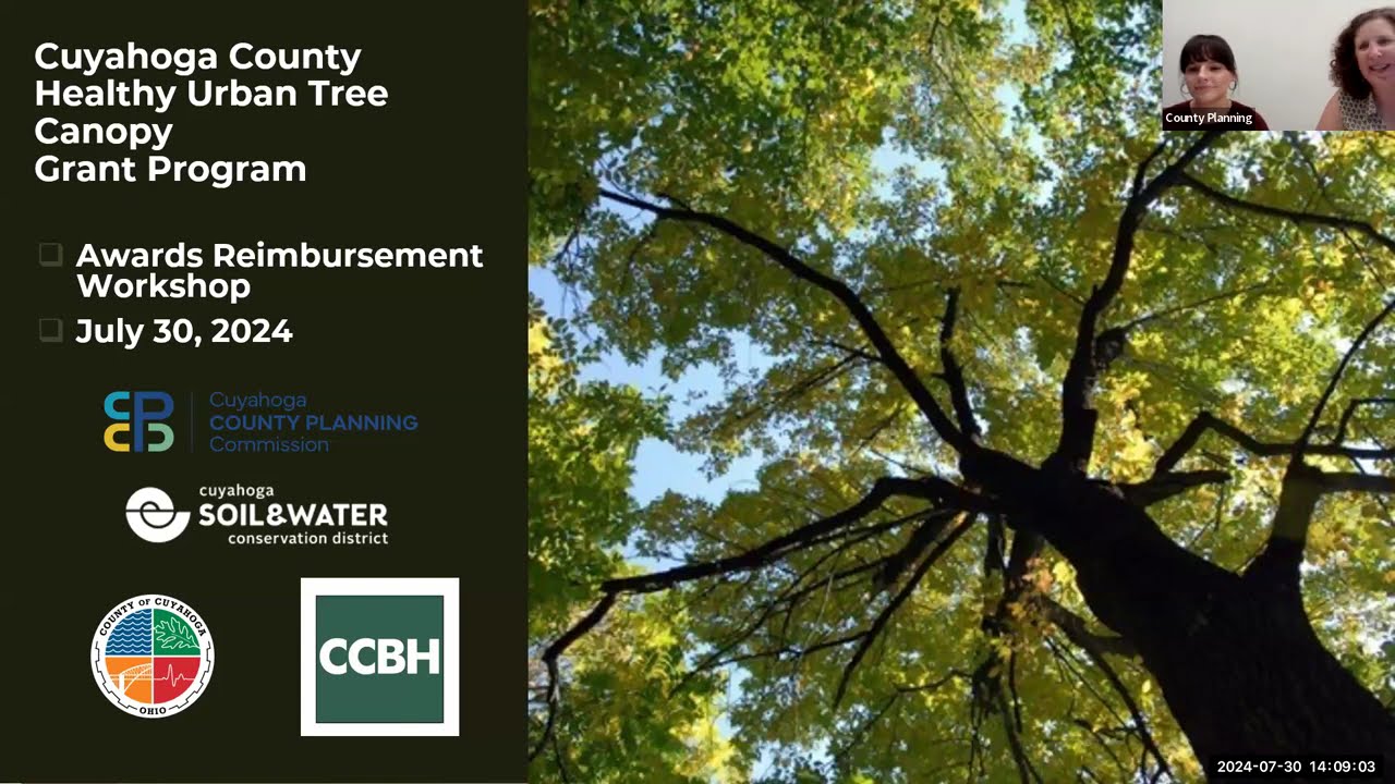2024 Cuyahoga County Healthy Urban Tree Canopy Grant Awards Workshop