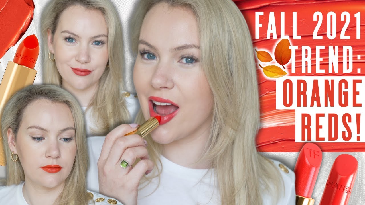 The 6 BEST Luxury Orange Red Lipsticks for Pale / Fair Skin Try-On 🧡💄