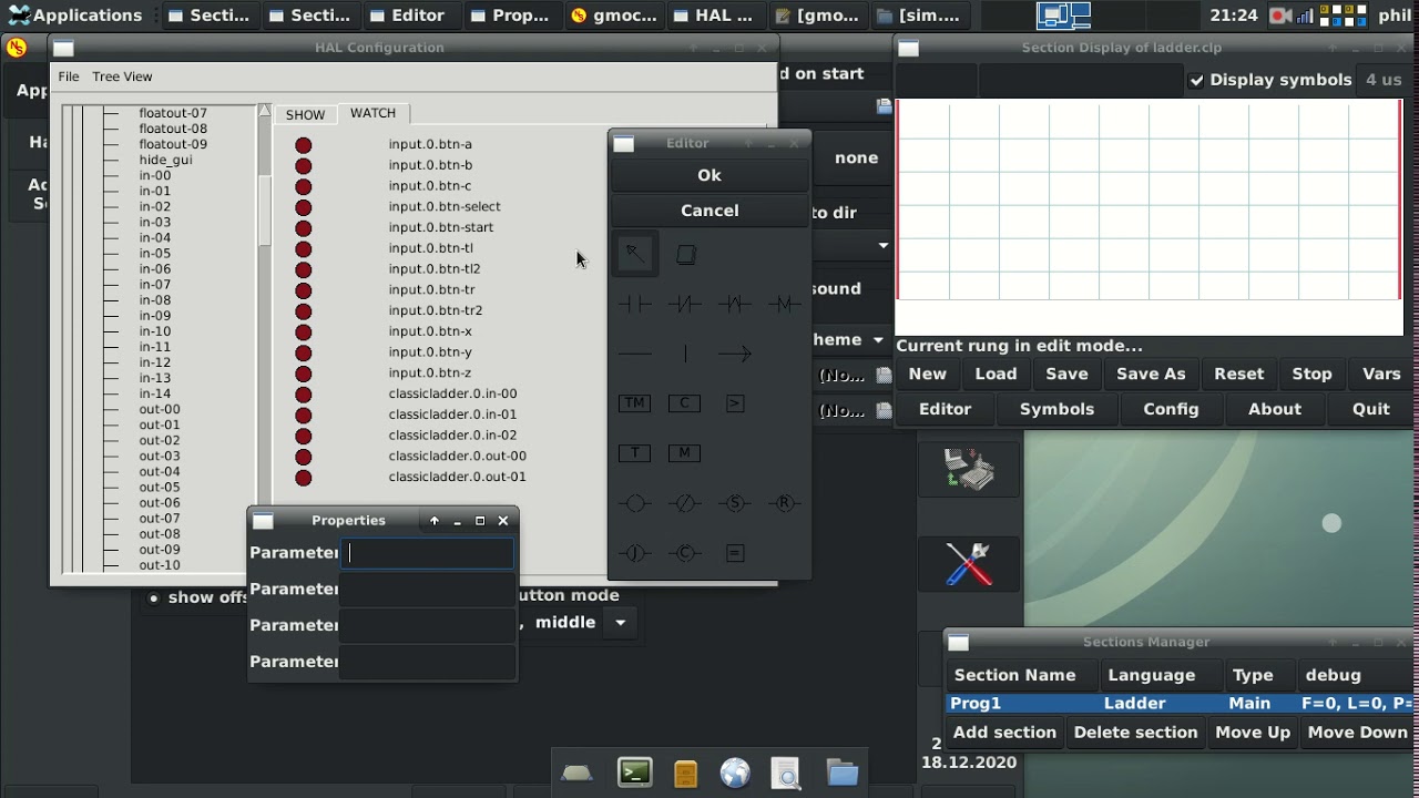 LinuxCNC Classicladder introduction tutorial