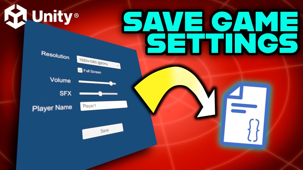 How to Save Game Settings in Unity as JSON