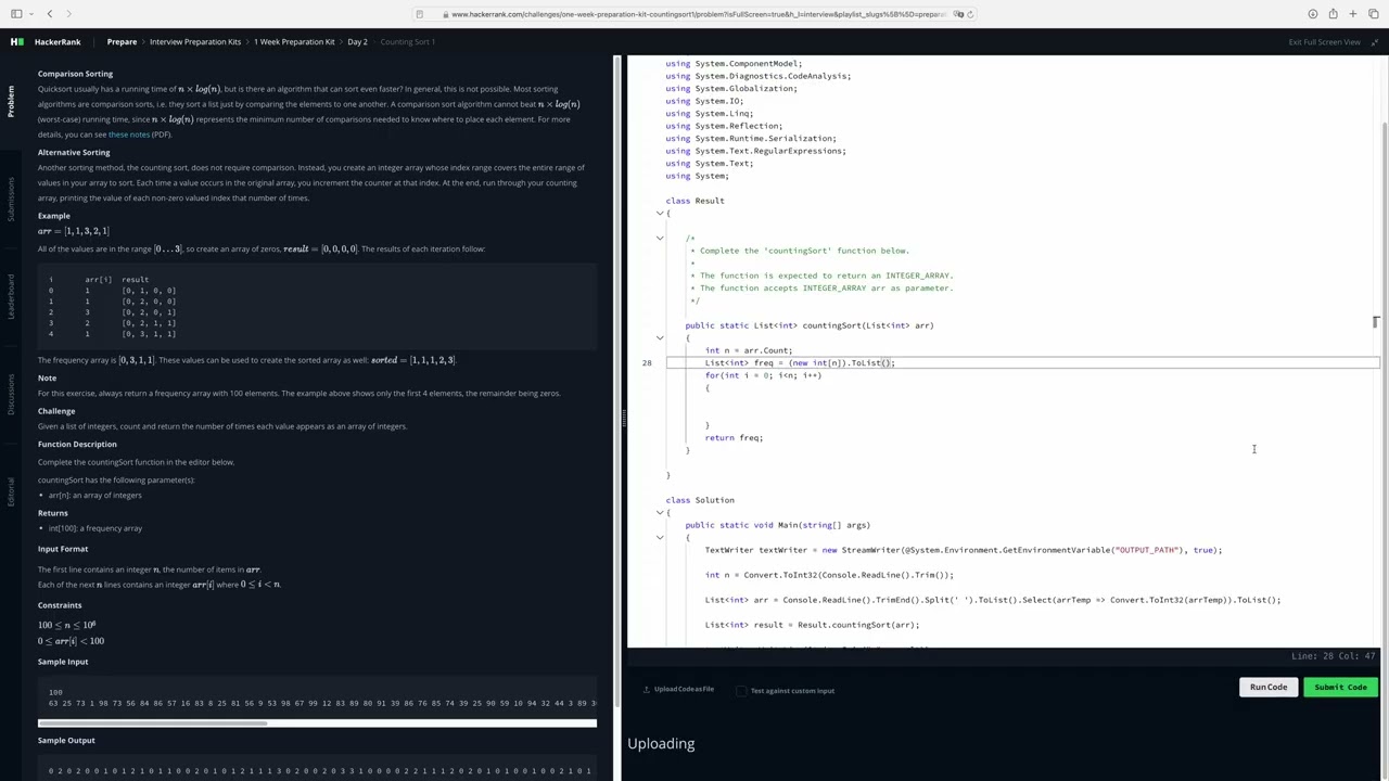 Counting Sort | HackerRank Problem (No Audio)