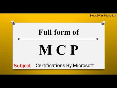MCP ka full form | Full form of MCP in English | Subject - Certifications awarded by Microsoft