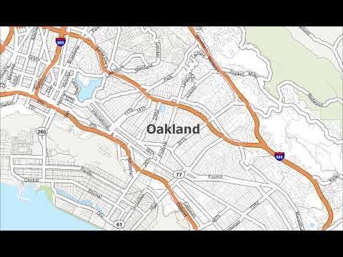 map of Oakland California