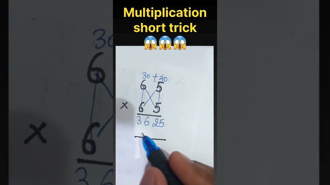 Amazing multiplication trick 😱 #multiplicationtricks #multiplication #mathshorttrick #shorttrik