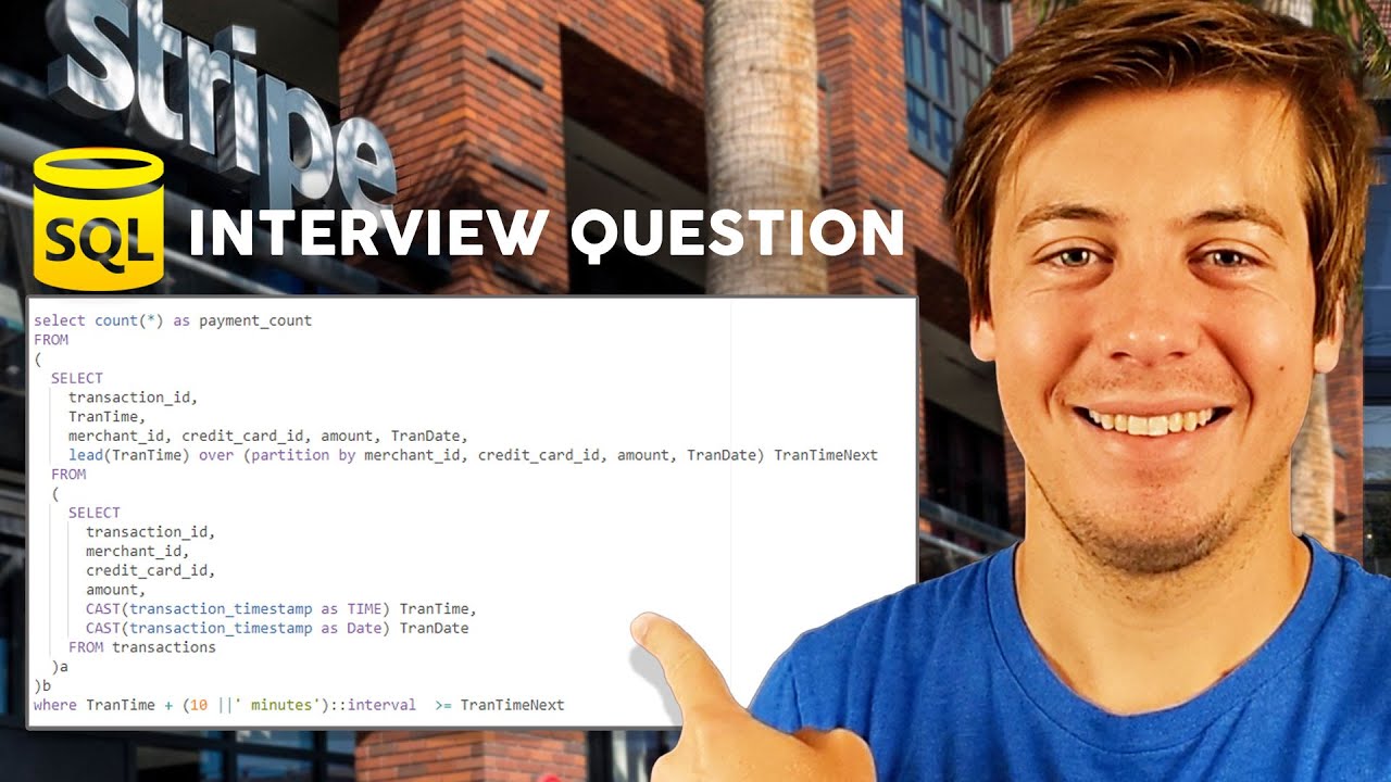 Solving a Real Stripe SQL Data Analyst Interview Question