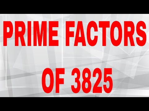 Prime factors of 3825|Prime factorization
