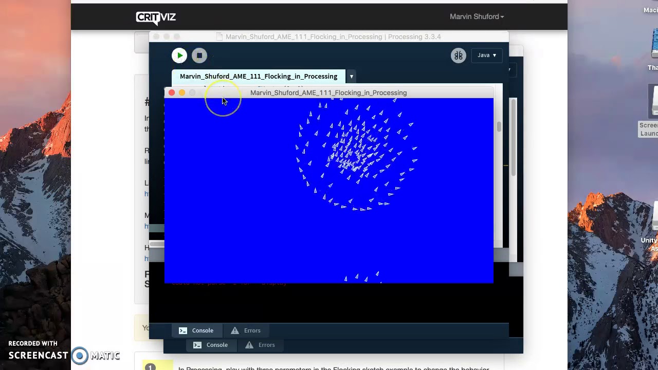 AME 111 Flocking in Processing