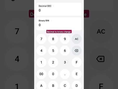 decimal to binary change in calculator #decmal #binary #maths