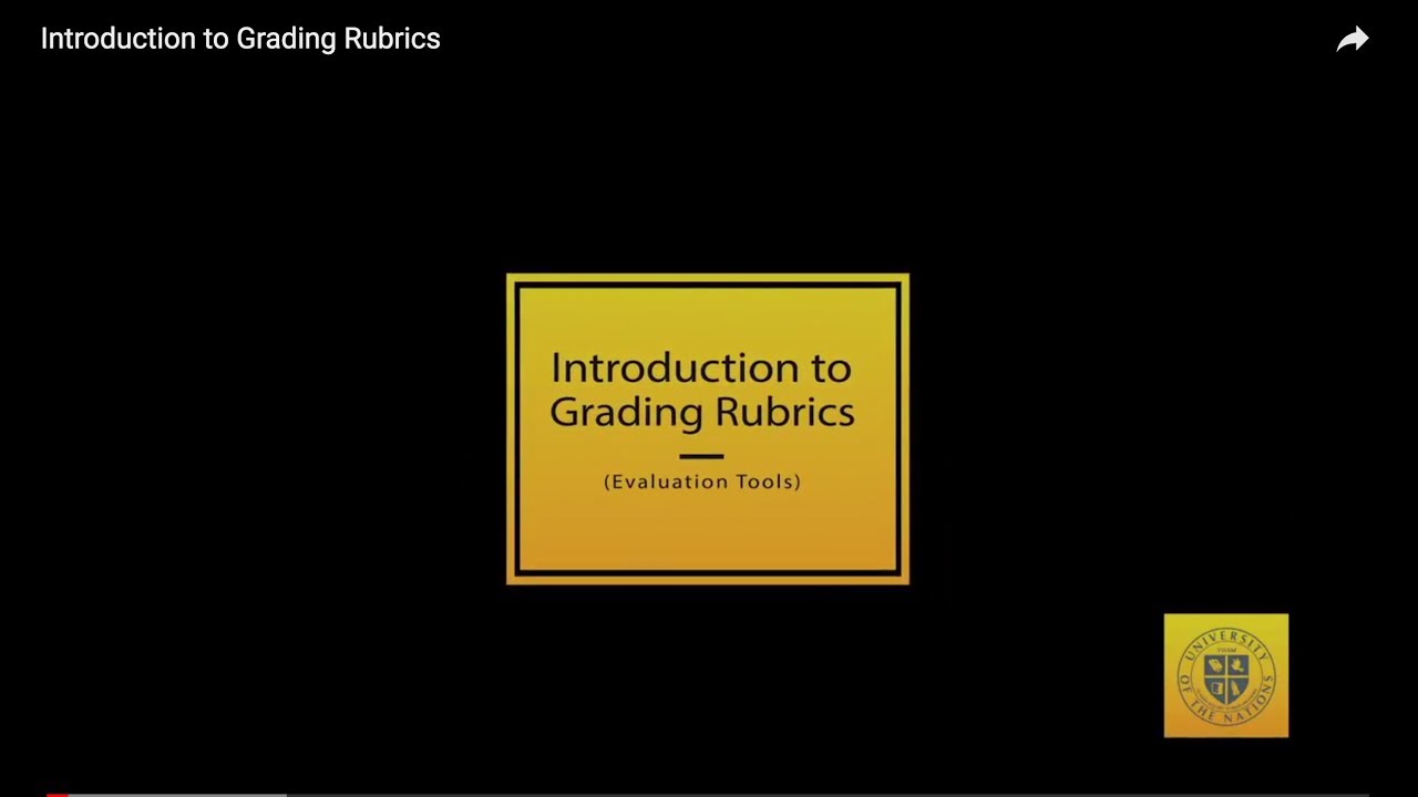 Introduction to Grading Rubrics