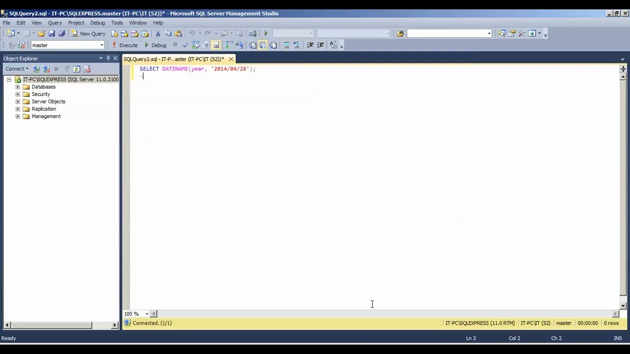 SQL DATENAME function - how to use SQL DATENAME function