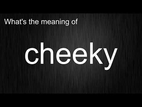 What's the meaning of "cheeky", How to pronounce cheeky?