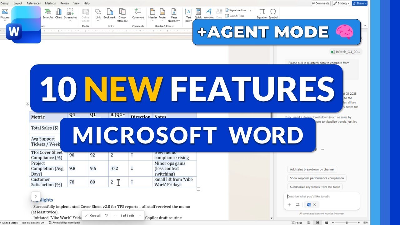 Top 10 New Features in Microsoft Word (2025) + FIRST LOOK at Agent Mode 🧠