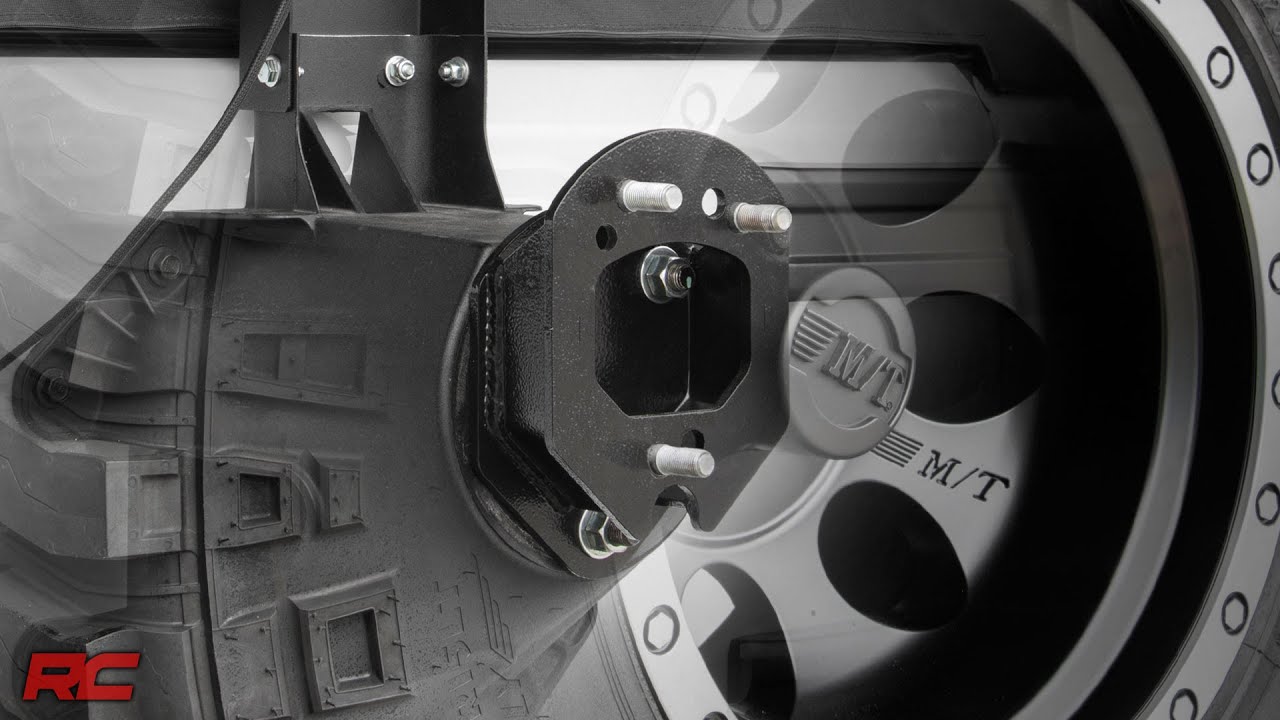 Installing Jeep Wrangler Spare Tire Spacer by Rough Country