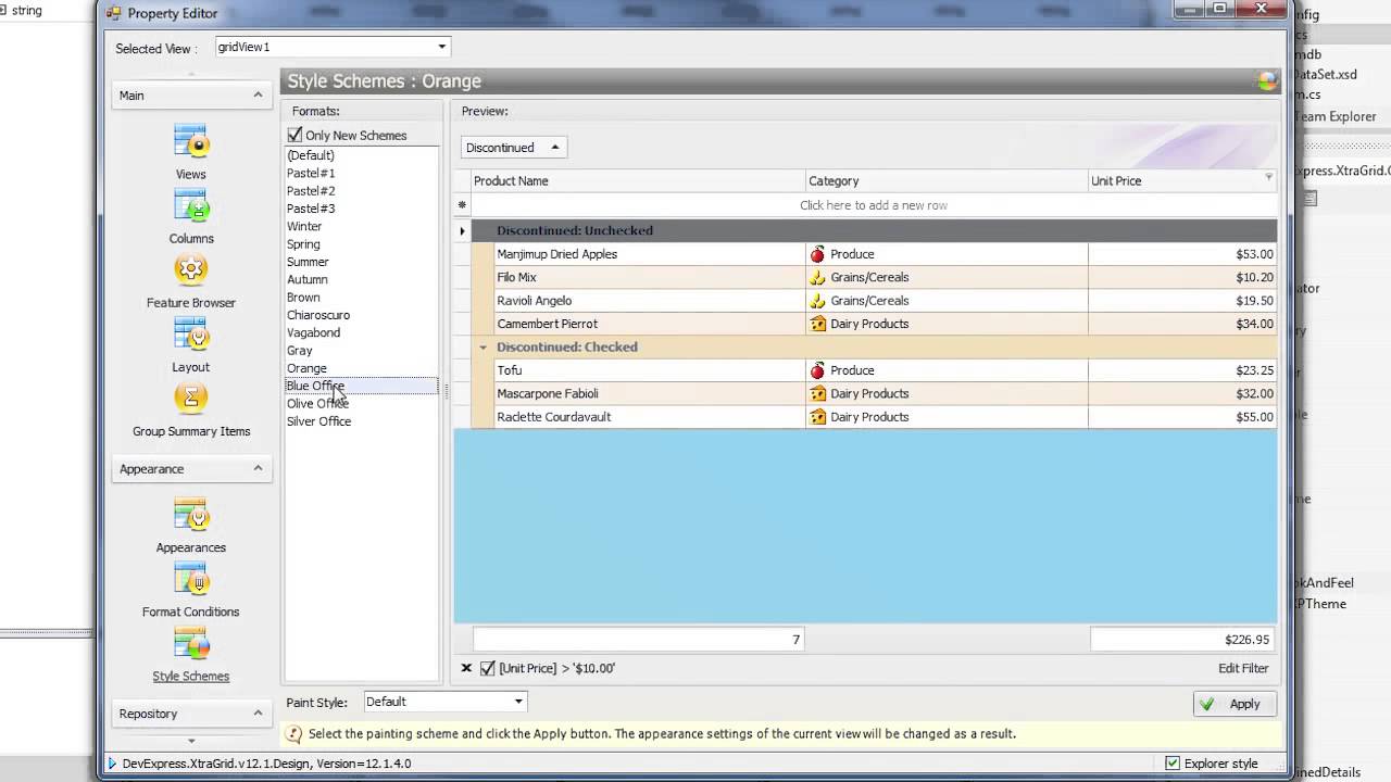 WinForms Data Grid  Customizing the Look & Feel