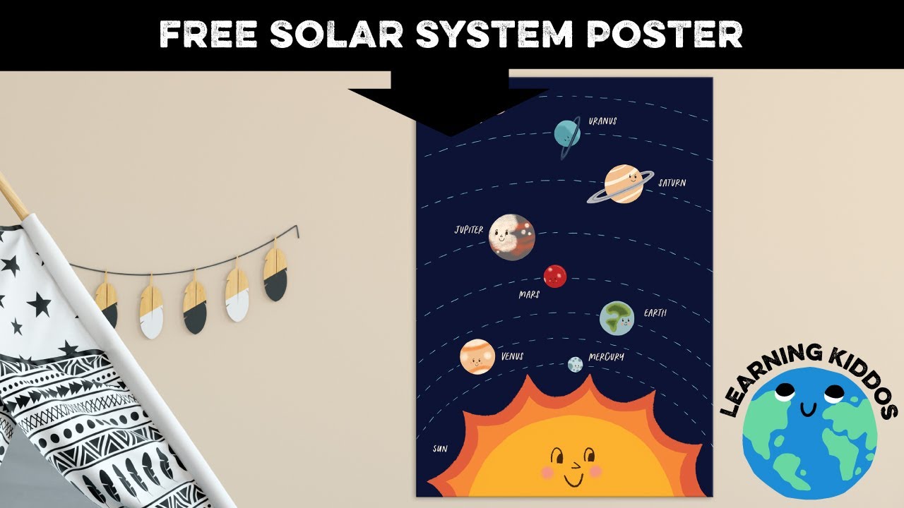 Free nursery printable - a solar systems poster