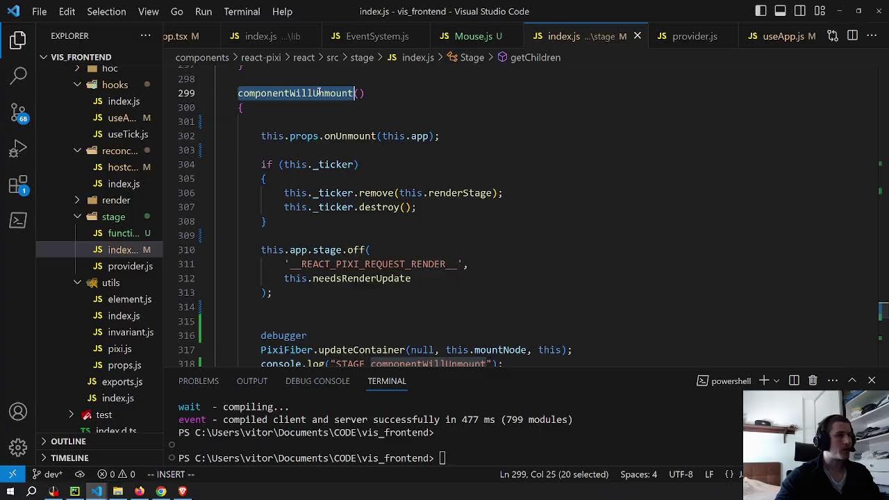Explaining what I think is wrong with react-pixi events