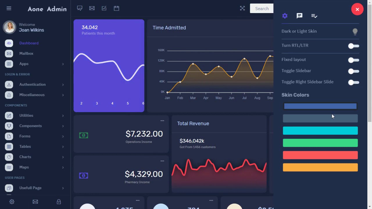 Aone Bootstrap Admin Template Web Apps & UI Kit
