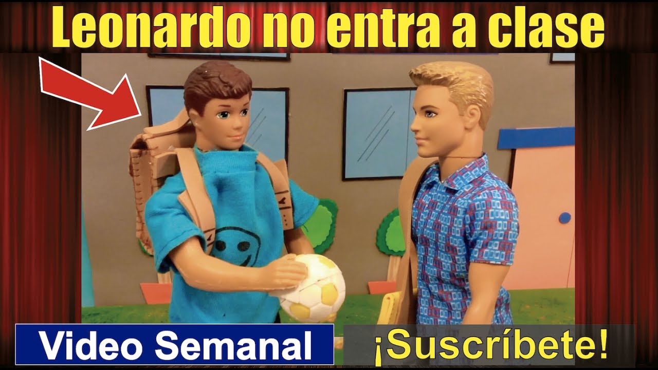 Leonardo is lazy to study (33) Tale for children with dolls