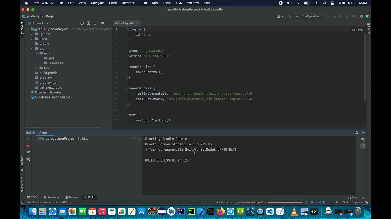 Run Python in Java gradle project using Jython