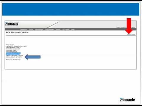 Business Online Banking: Loading a NACHA Formatted File
