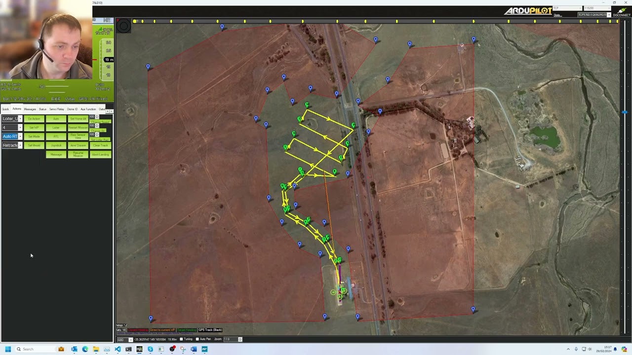 Demo of Auto RTL in ArduPilot