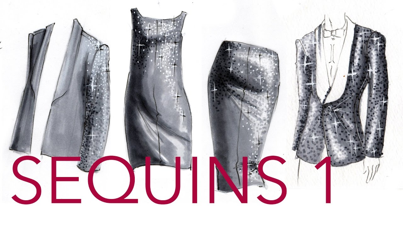 Fashion Illustration Tutorial: Sequins (Part 1/2)