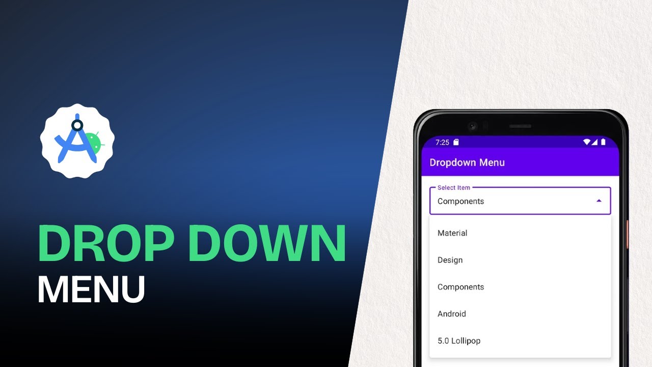 How to Create a Drop Down Menu in Android Studio
