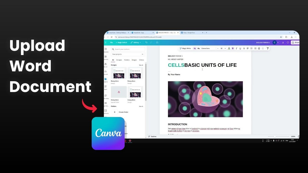 How to Upload a Word Document to Canva