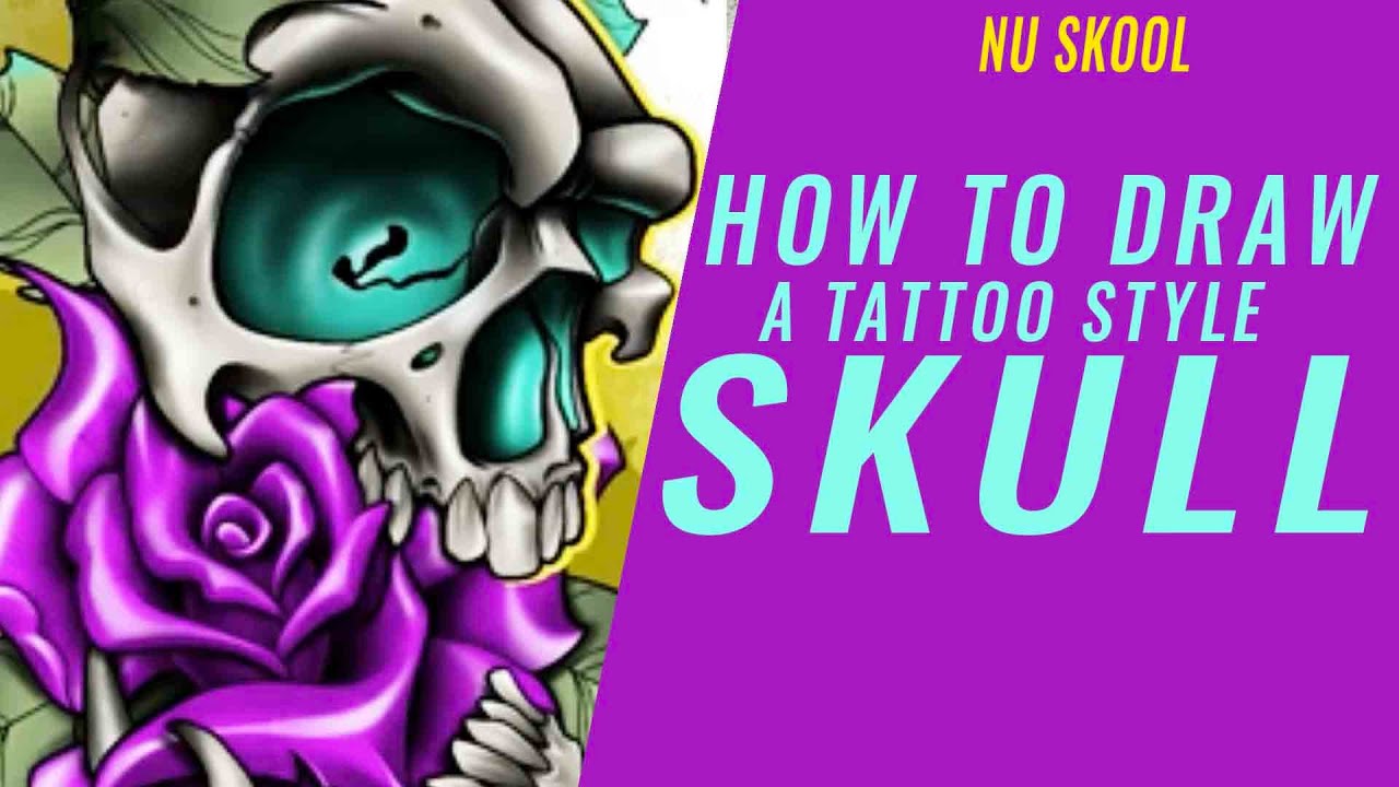 HOW TO DRAW A SKULL: NU SKOOL TATTOO DESIGN